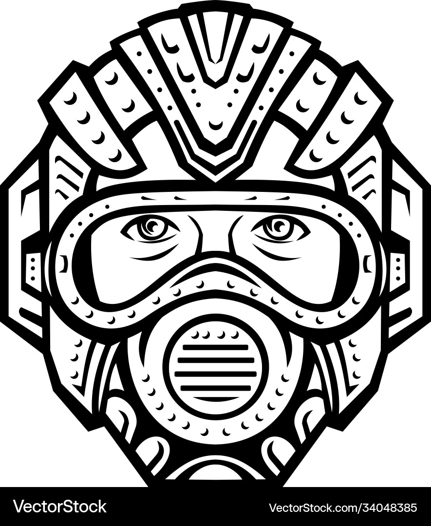 Futuristic face mask covering or space Royalty Free Vector