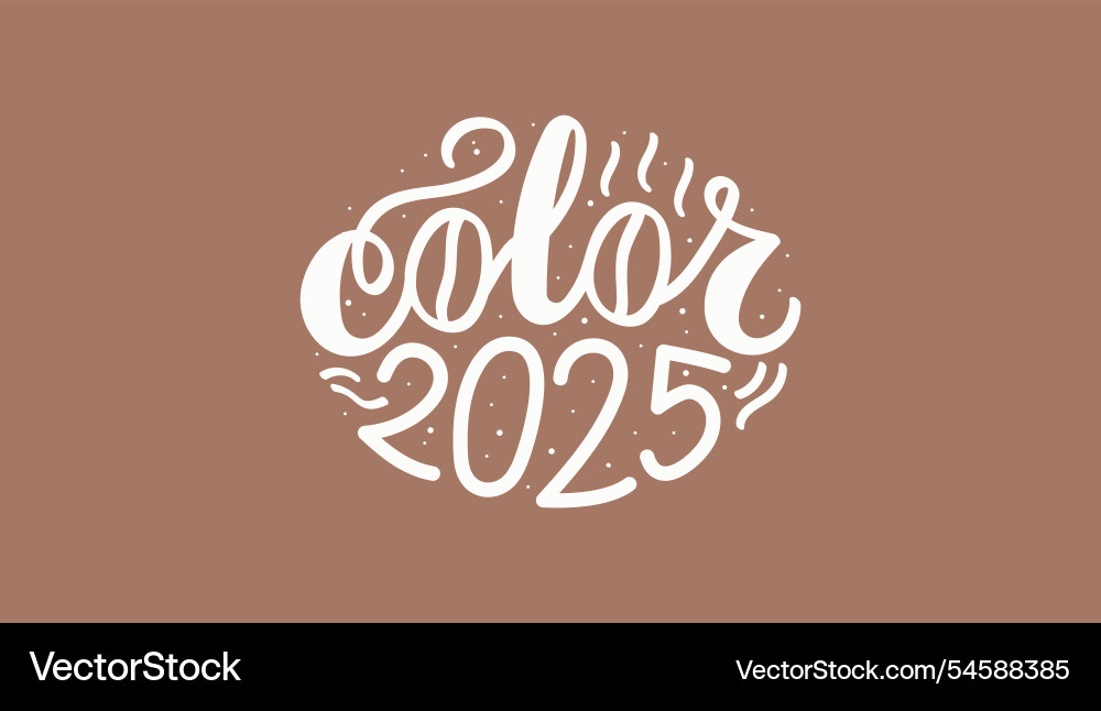 Mocha mousse color banner with words 2025 Vector Image