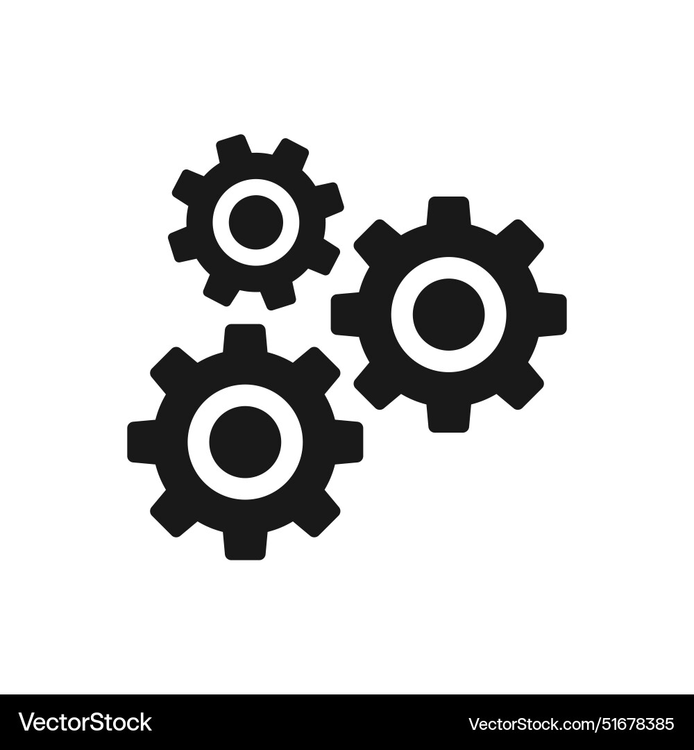 Settings icon or gear and functions symbol Vector Image