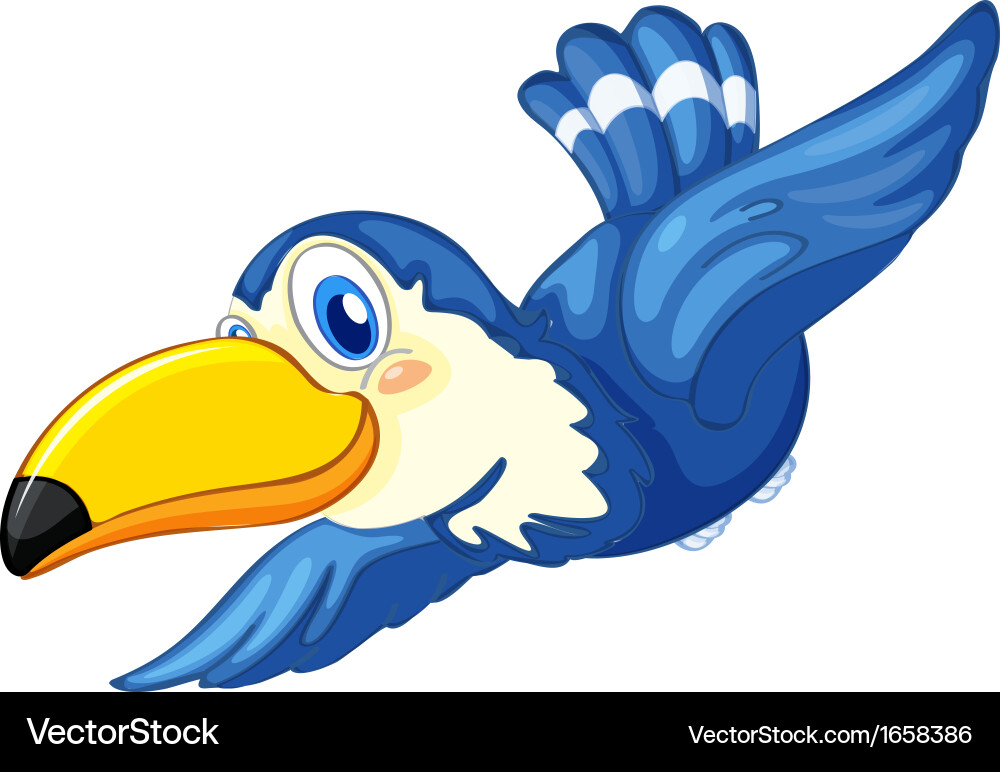 A blue bird Royalty Free Vector Image - VectorStock