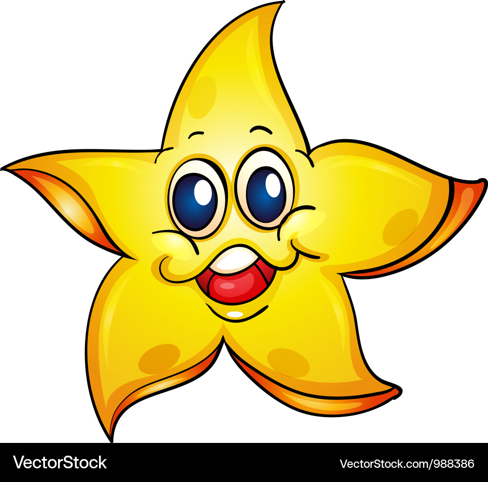 Cartoon starfish Royalty Free Vector Image - VectorStock