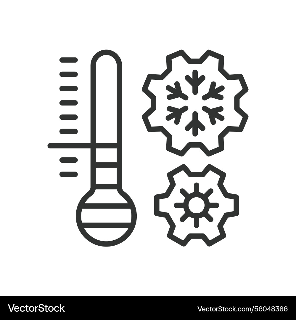 Climate control icon in line design Royalty Free Vector