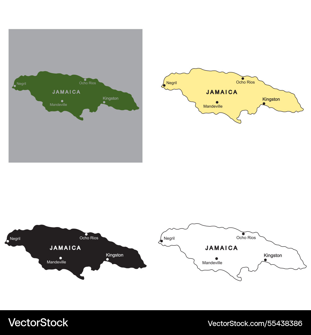 Map of jamaica icon Royalty Free Vector Image - VectorStock