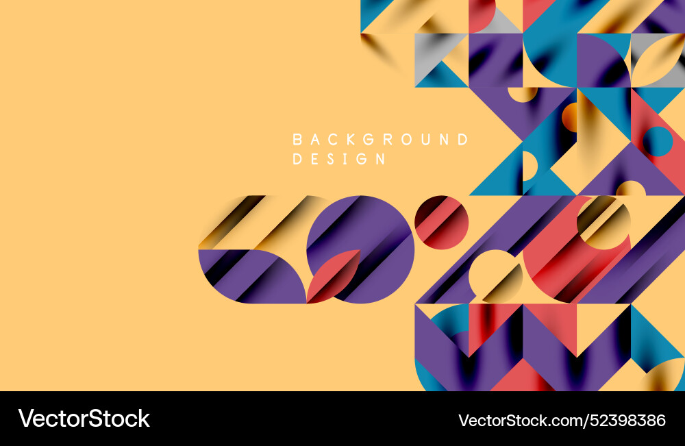 Neo memphis geometric pattern with circles Vector Image