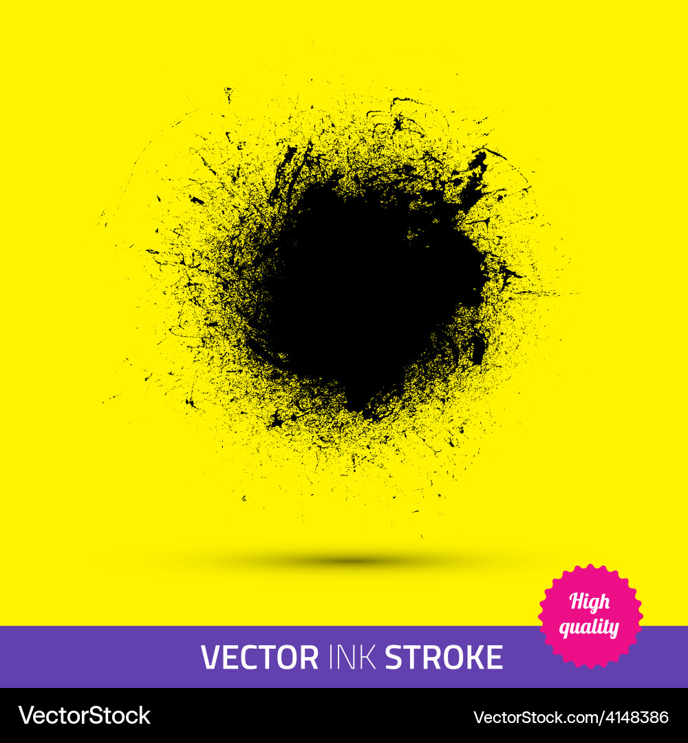 Paint brush ink stroke splash Royalty Free Vector Image
