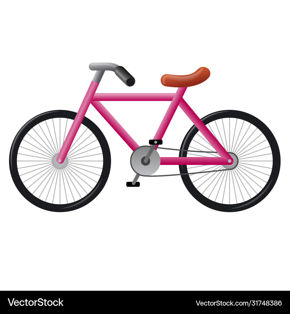 Pink bicycle Royalty Free Vector Image - VectorStock