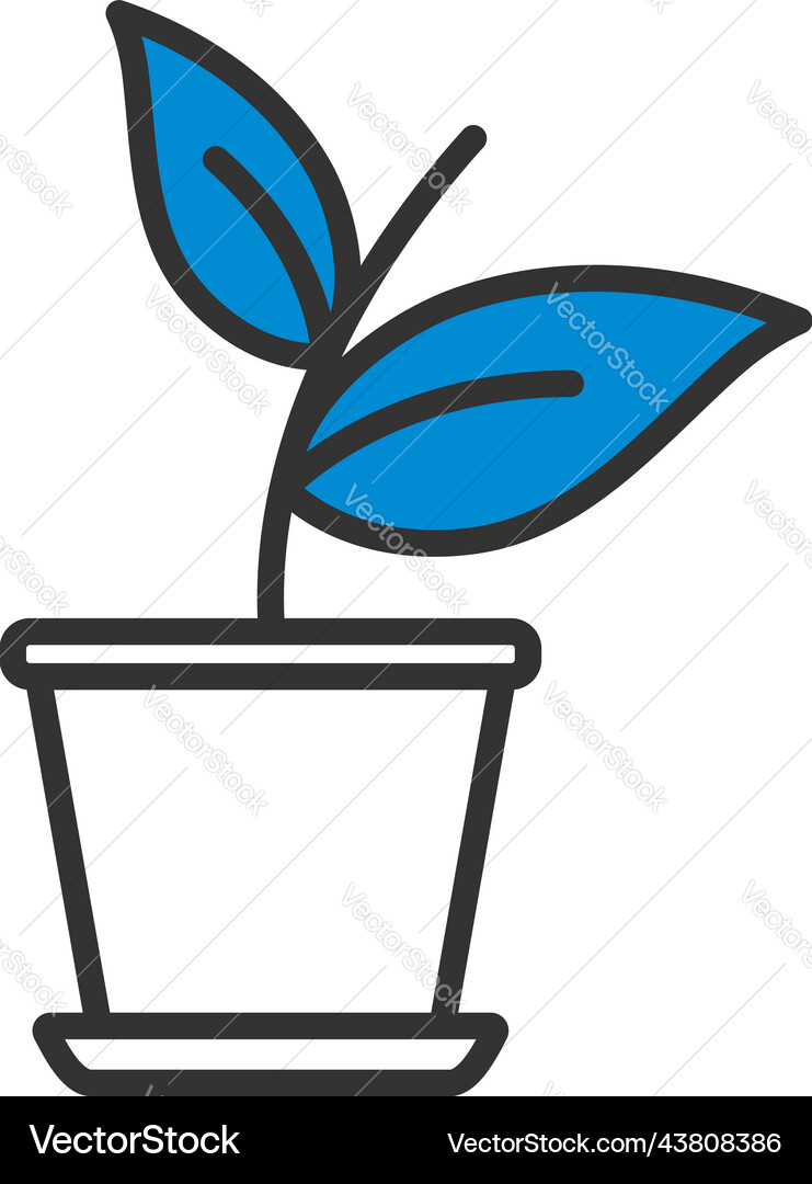 Plant in flower pot icon Royalty Free Vector Image