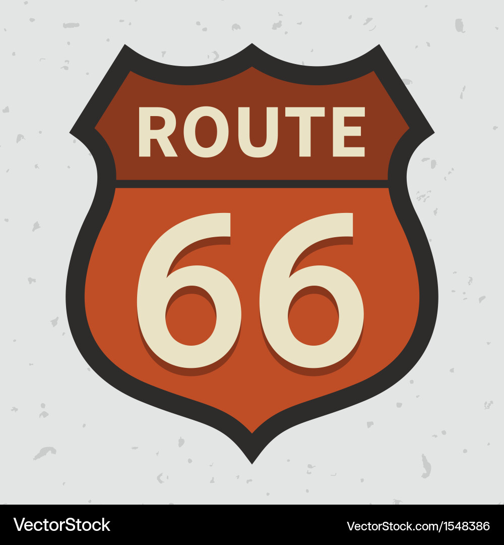 Route 66 Royalty Free Vector Image - VectorStock