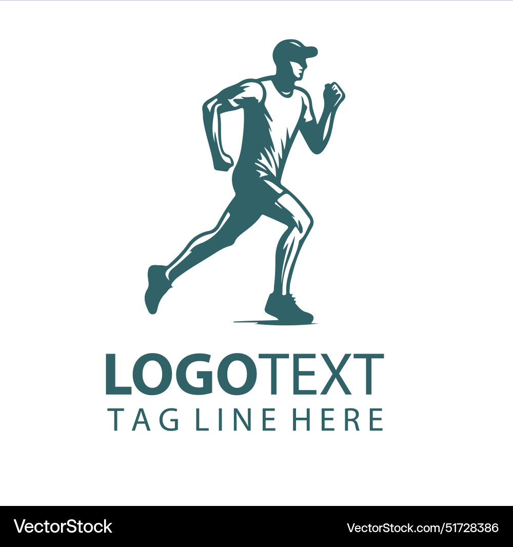 Running man logo Royalty Free Vector Image - VectorStock