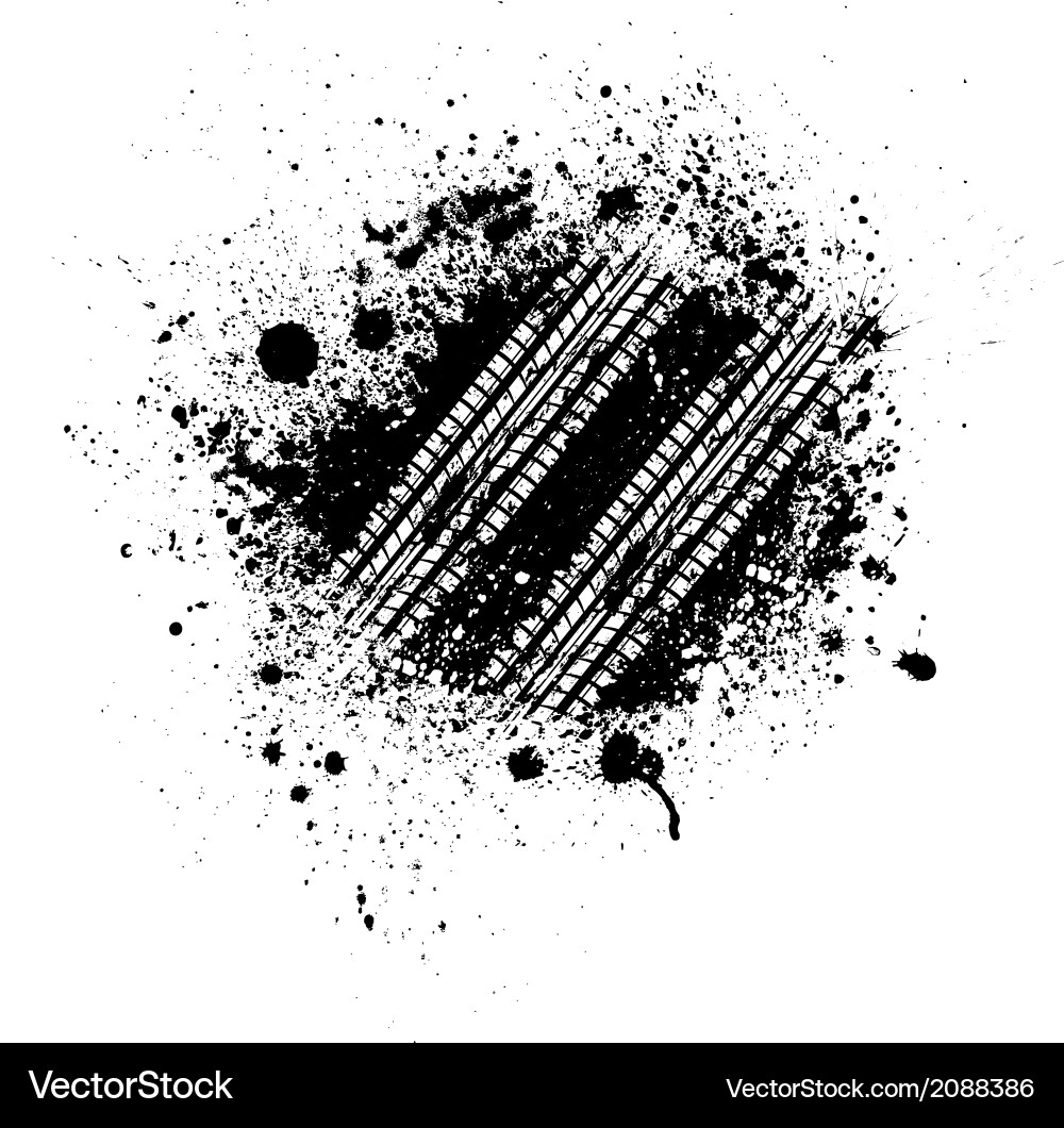 Tire track splash Royalty Free Vector Image - VectorStock