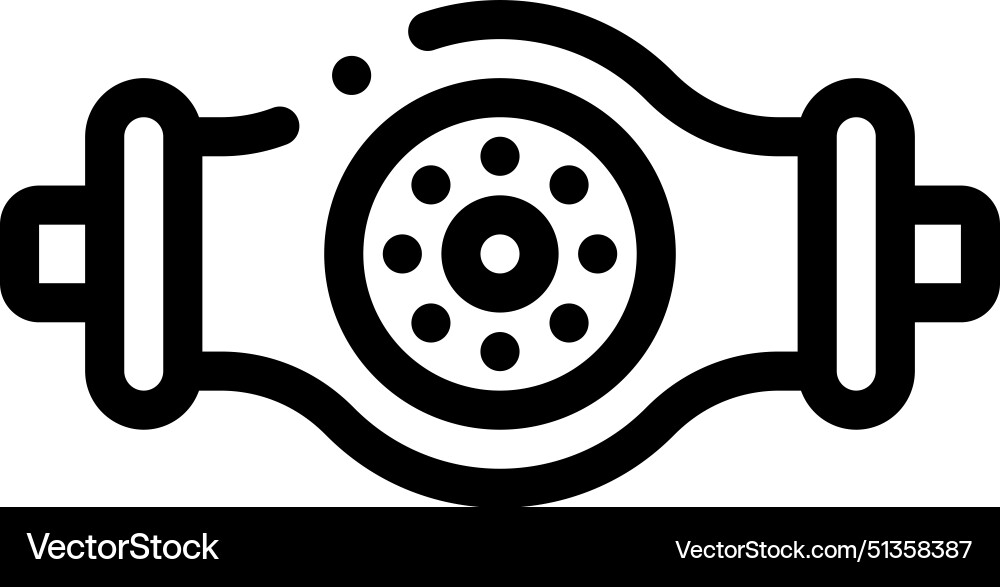 Axle icon thin linear style design isolated Vector Image