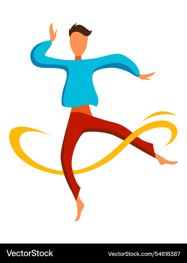 Contemporary and classical dancing dancer Vector Image