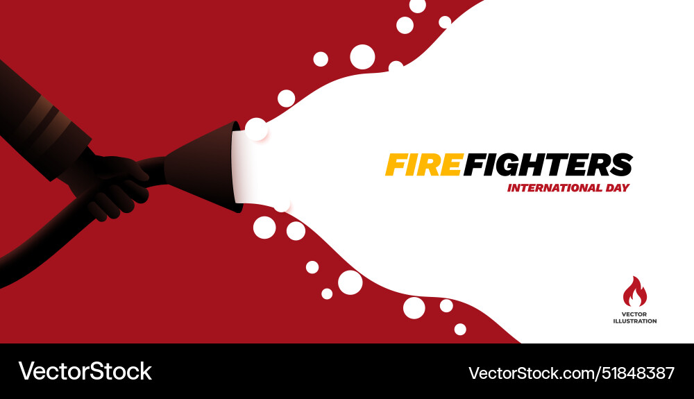 Firefighters international day fire safety Vector Image