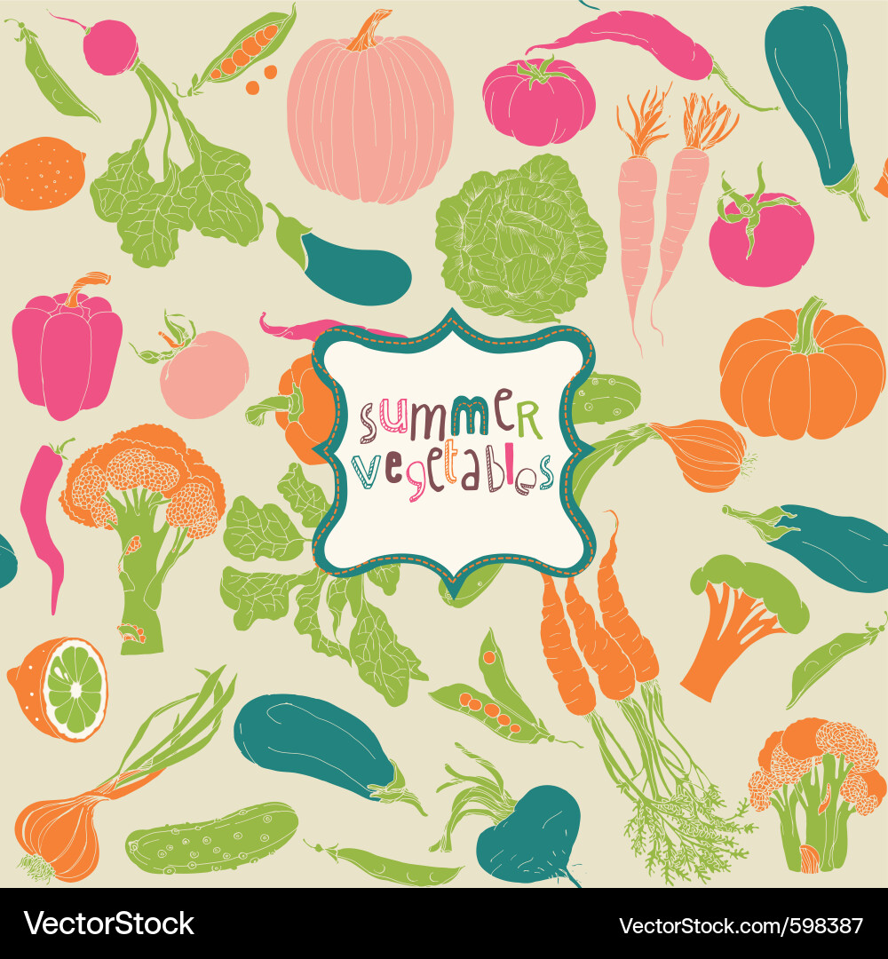 Food vintage wallpaper Royalty Free Vector Image