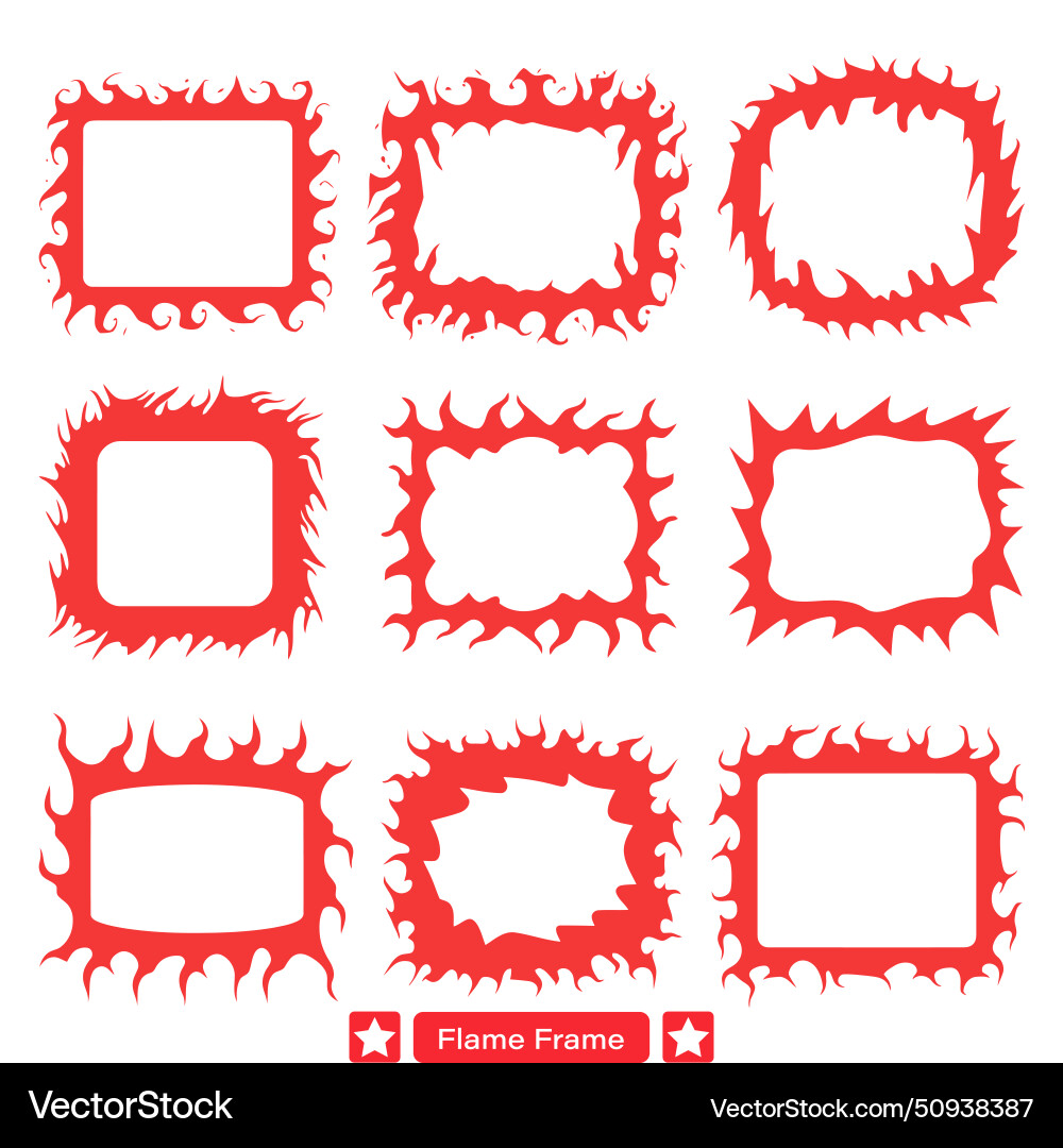 Igniting inspiration versatile flame set Vector Image