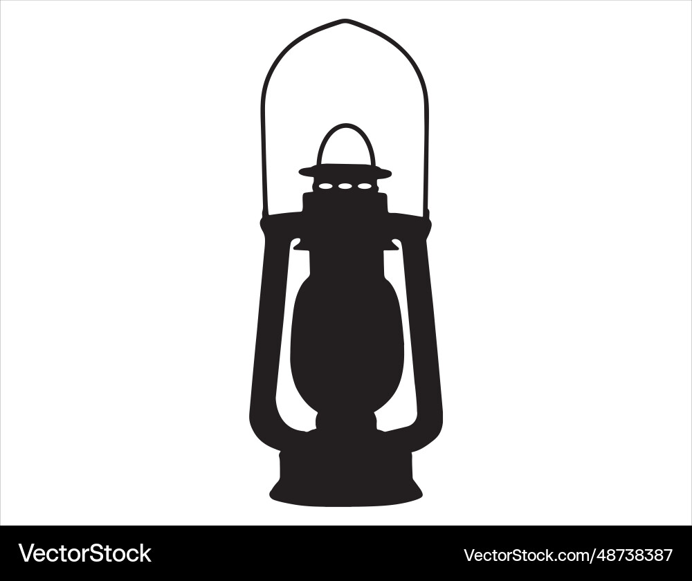 Lantern silhouette art Royalty Free Vector Image