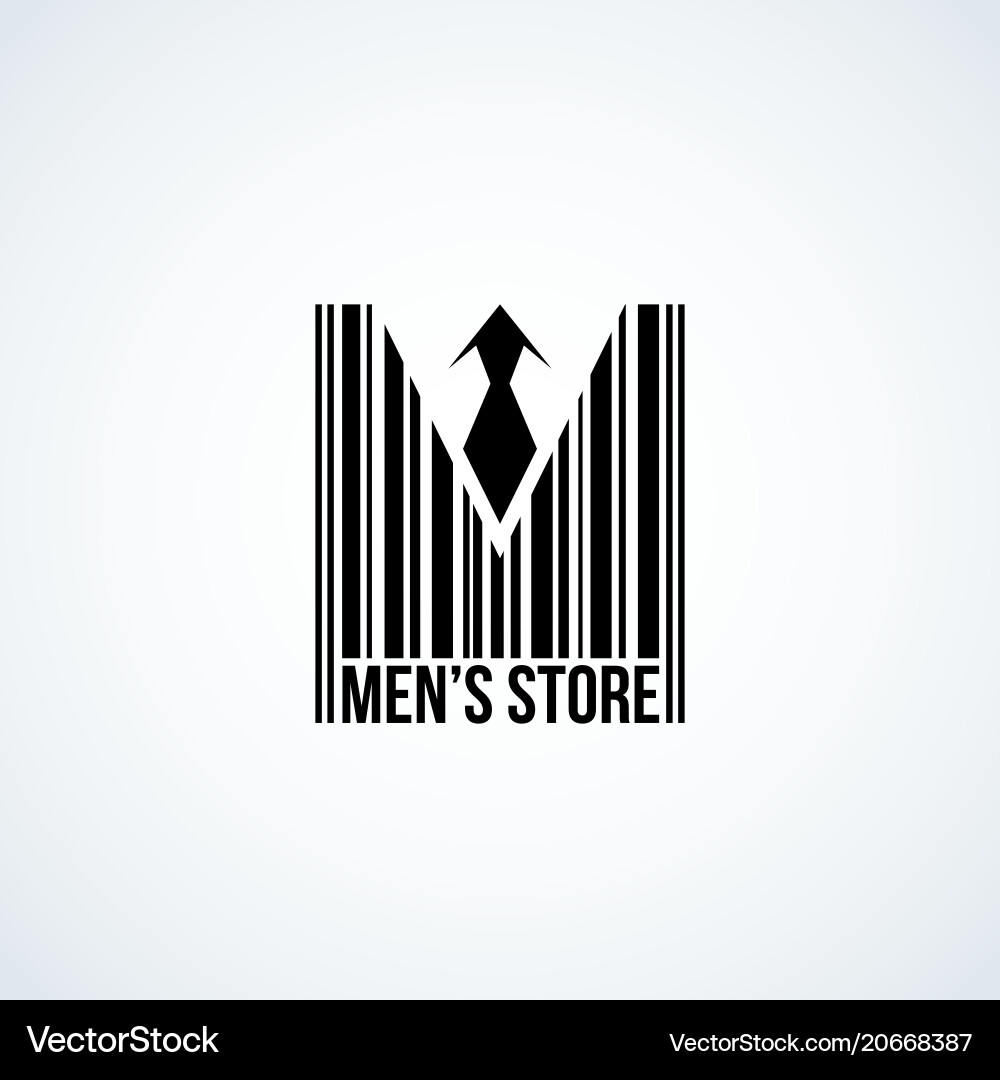 Mens store logo Royalty Free Vector Image - VectorStock