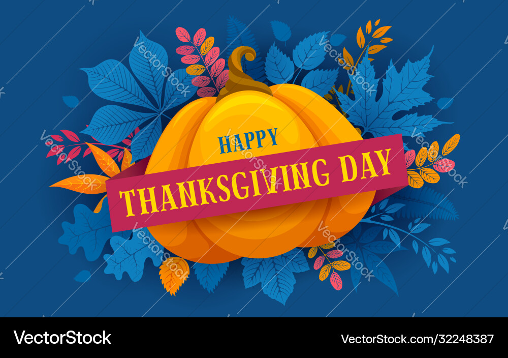 Thanksgiving Typography Celebration Royalty Free Vector