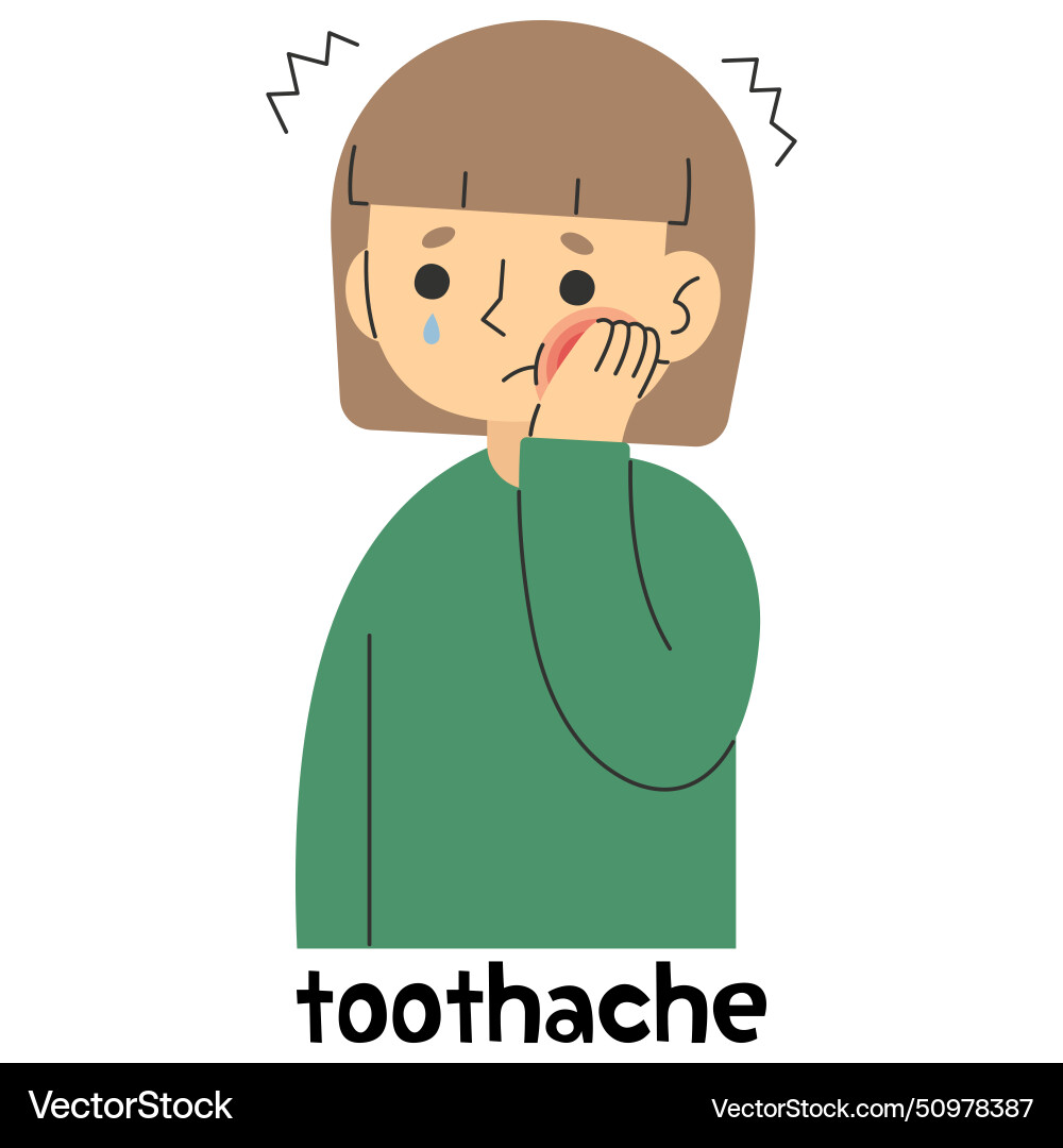 Toothache 5 Royalty Free Vector Image - VectorStock