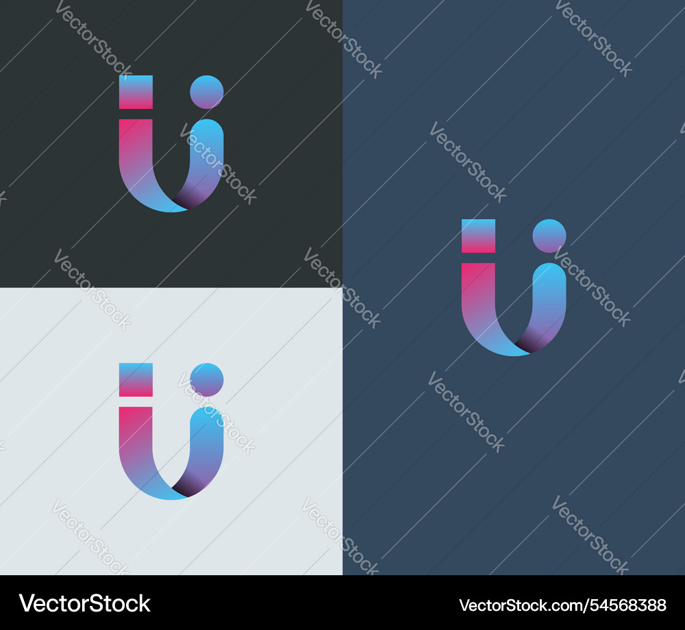 Creative letter u logo template modern and Vector Image