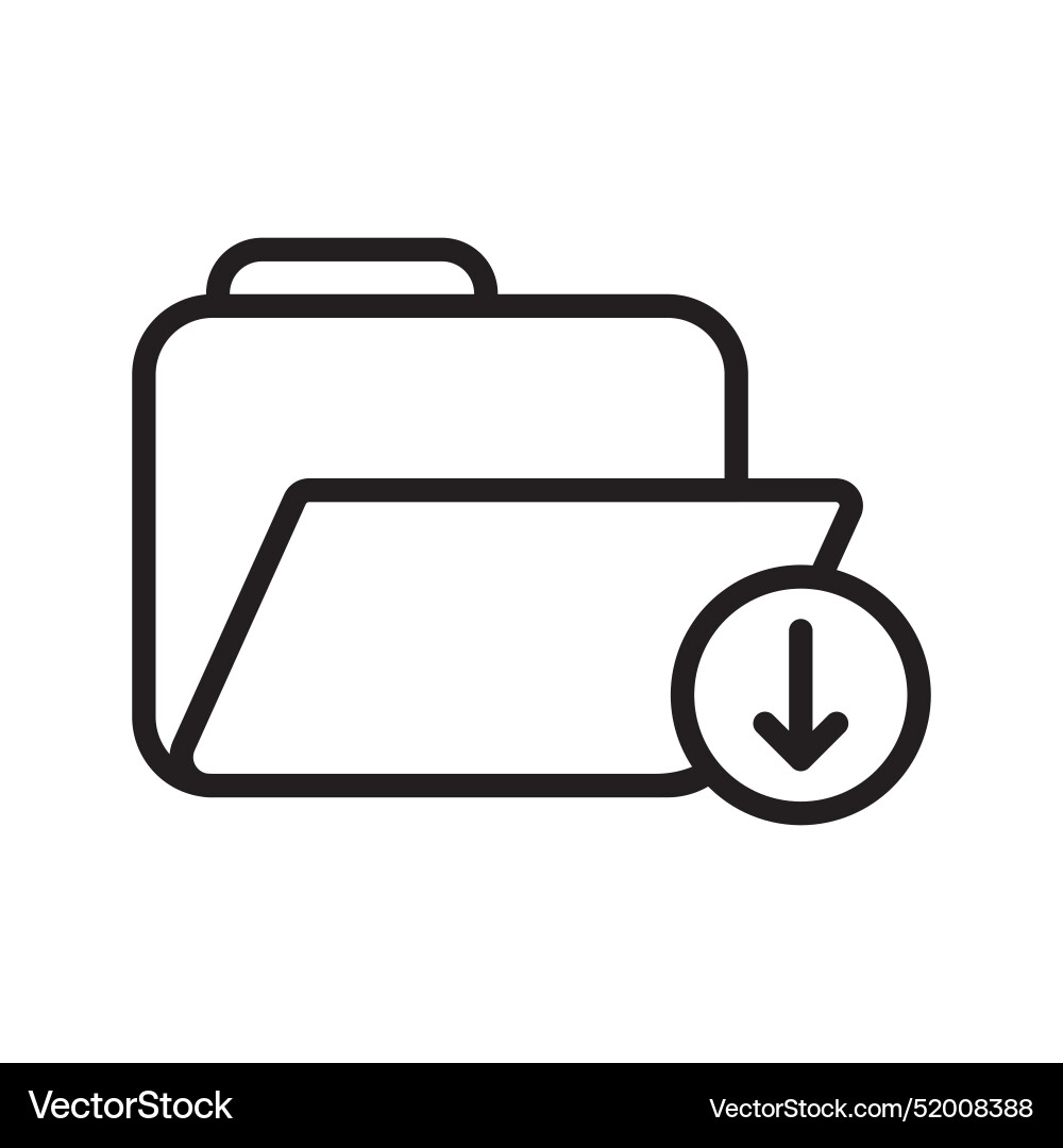 File download folder icon ideal for digital Vector Image