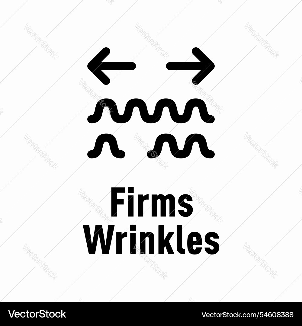 Firms wrinkles information sign Royalty Free Vector Image