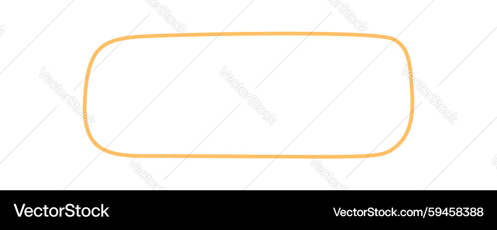 Hand drawn fluid rectangle text box outline Vector Image