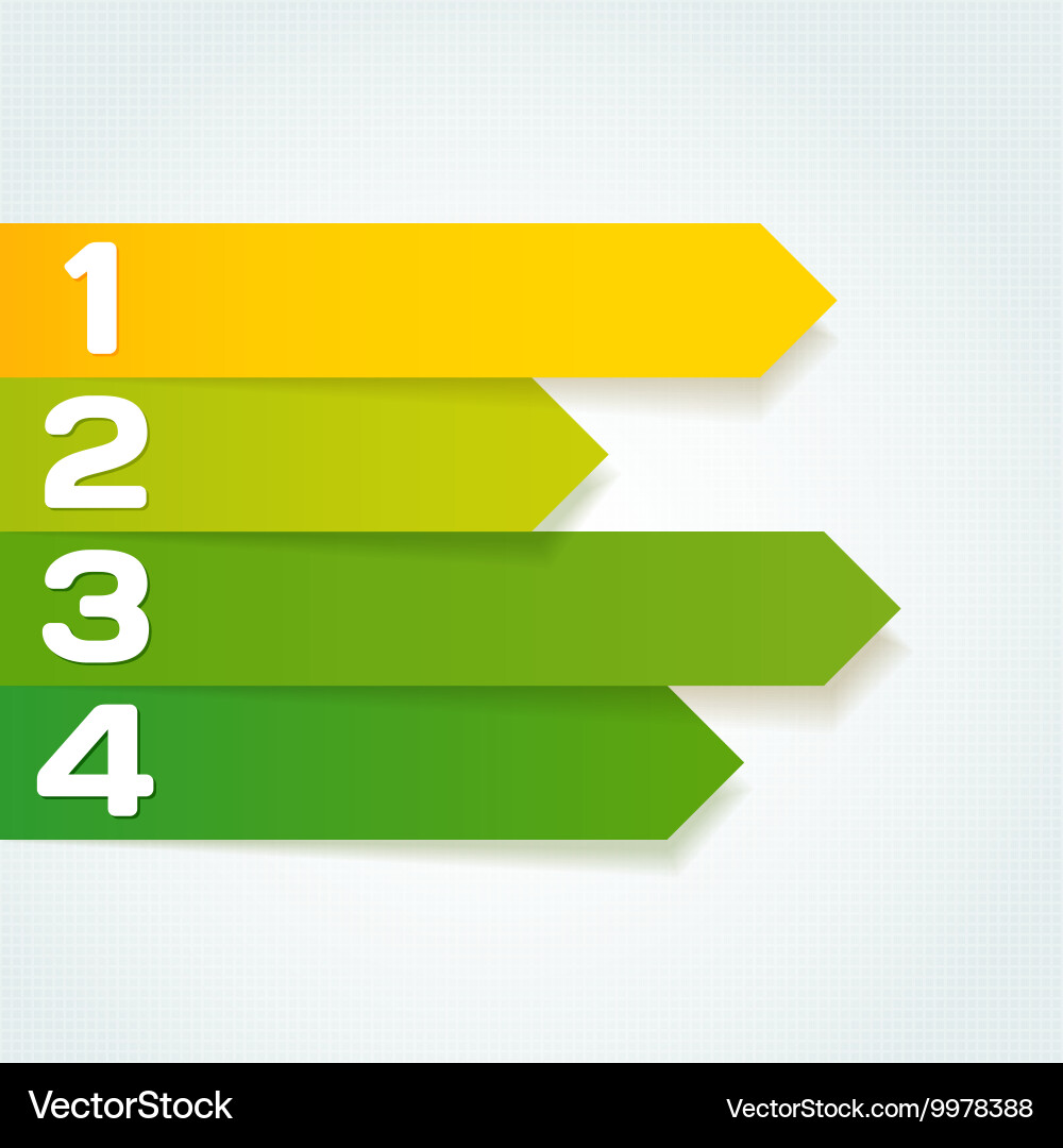 Next steps arrows for presentations Royalty Free Vector
