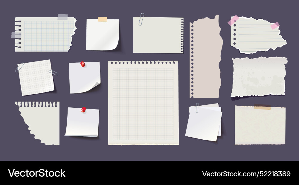 Push Pins Bulletin Board Realistic Vector Images (over 370)