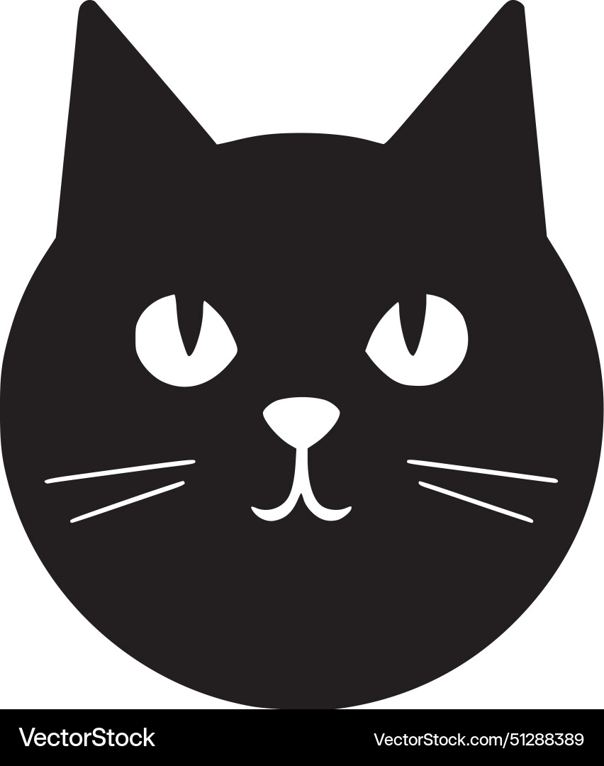 Cat - black and white Royalty Free Vector Image