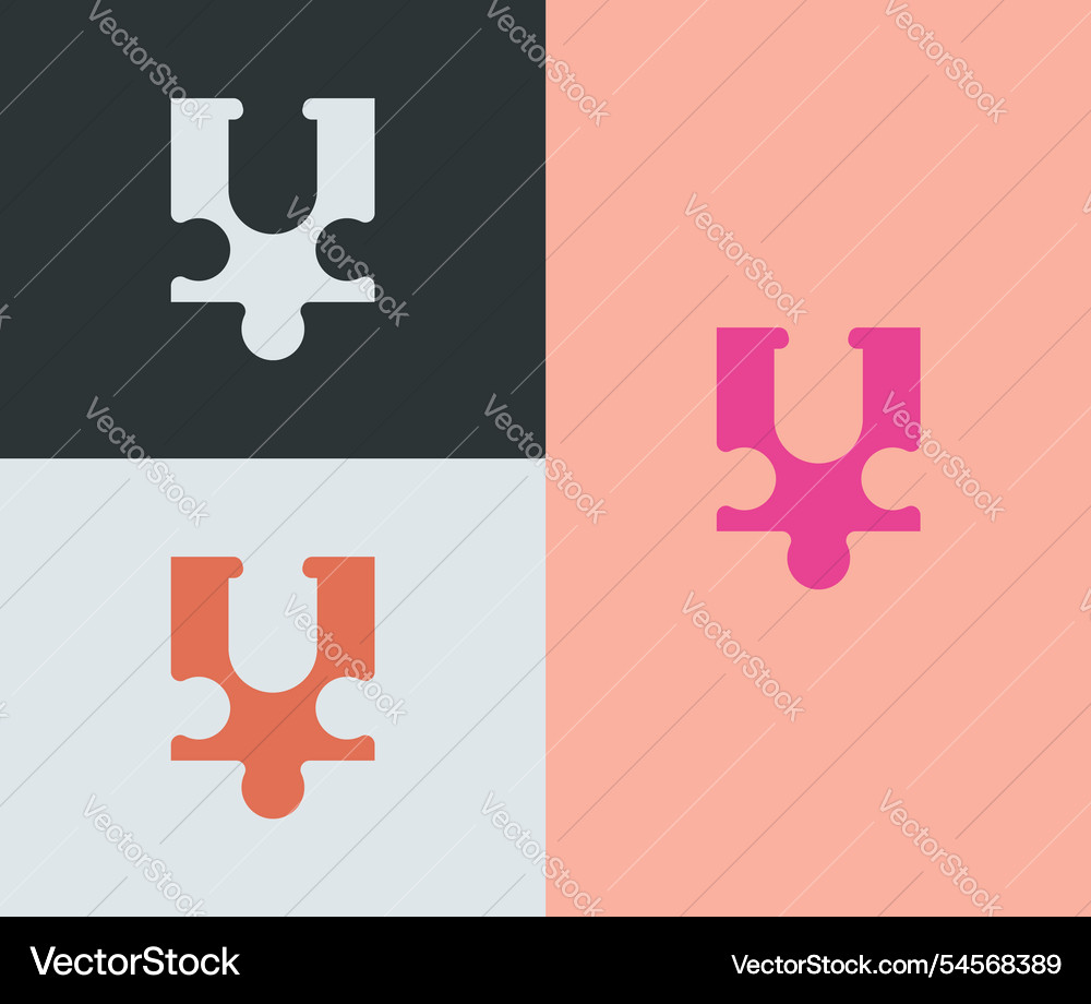 Creative letter u logo template modern Royalty Free Vector