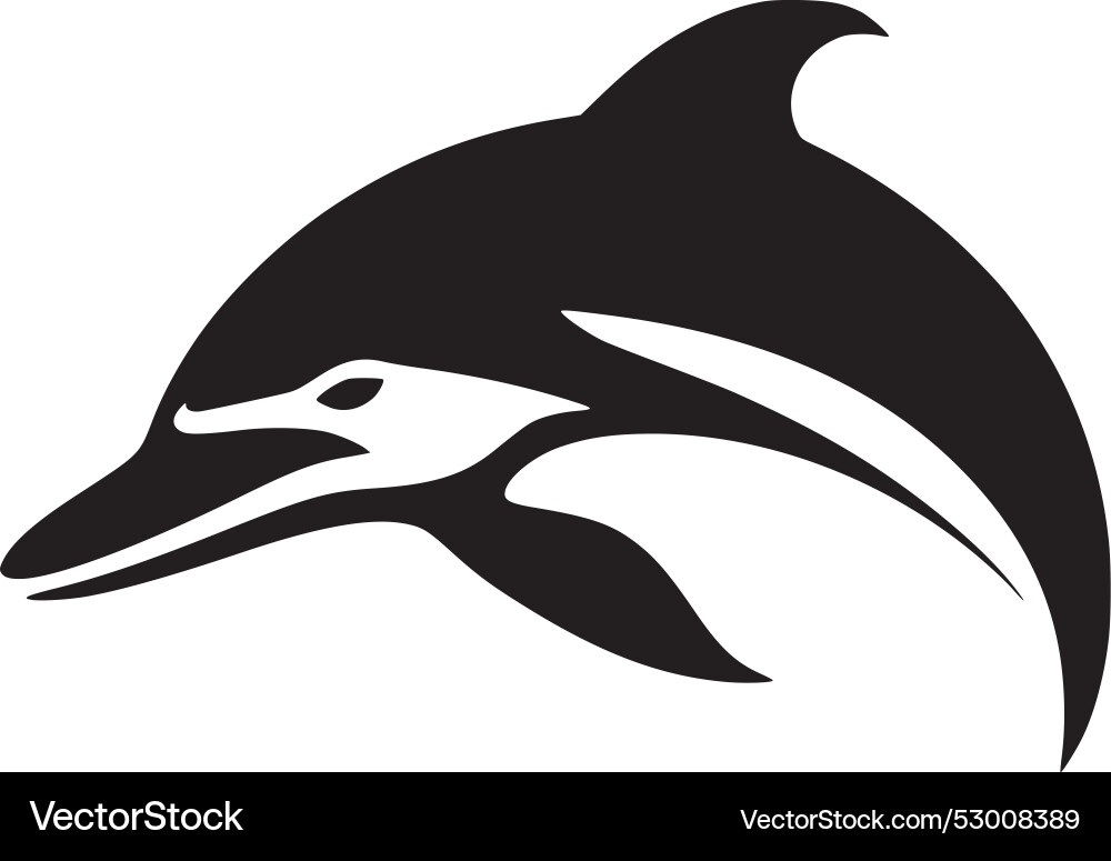 Dolphin - minimalist and simple silhouette Vector Image