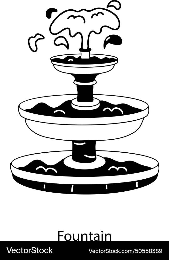 Fountain Royalty Free Vector Image - VectorStock