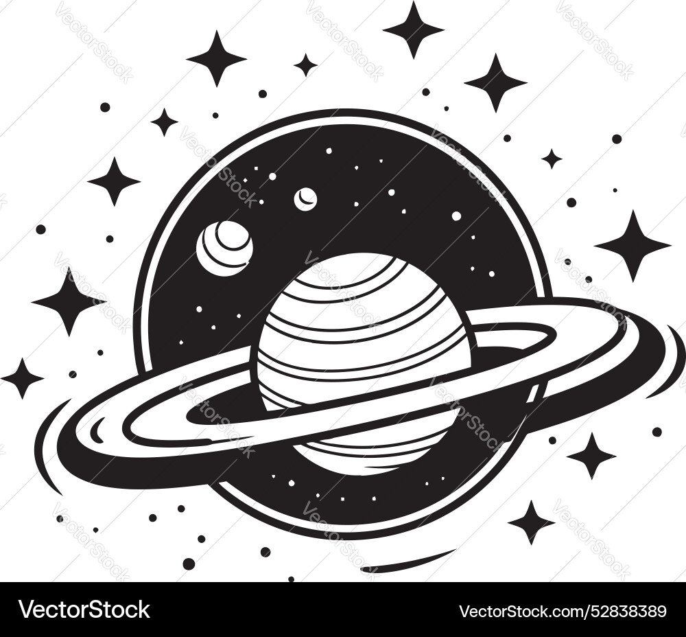 Nebula mark emblematic space logo astral seal Vector Image