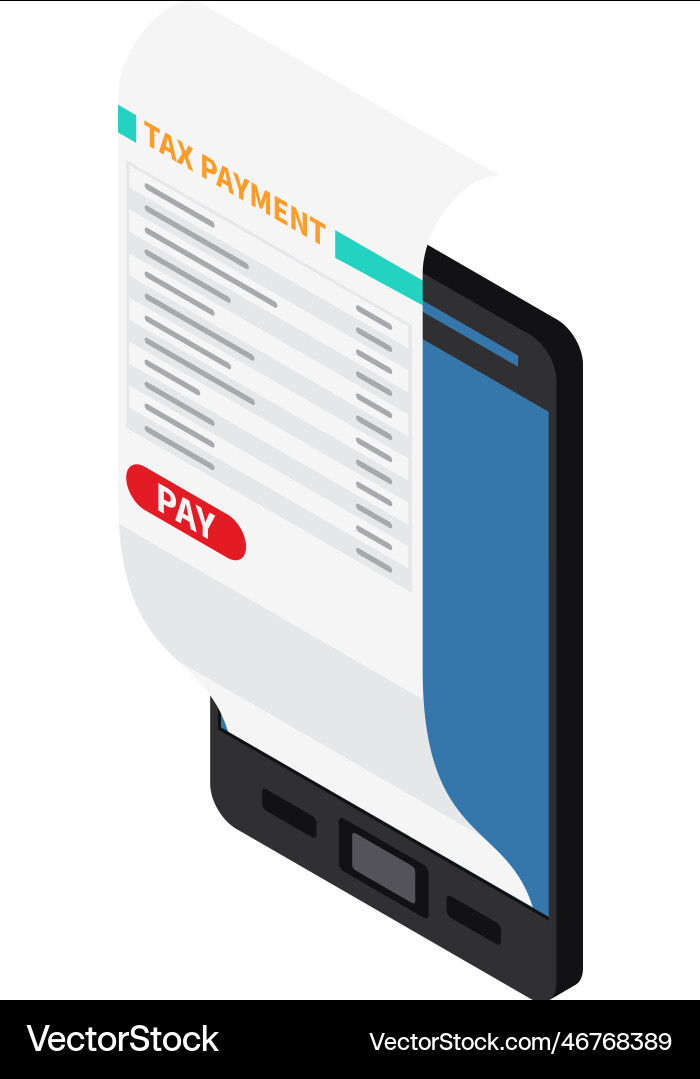 Online Tax Payment Icon Royalty Free Vector Image