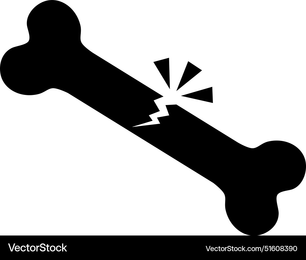 Broken bone icon Royalty Free Vector Image - VectorStock
