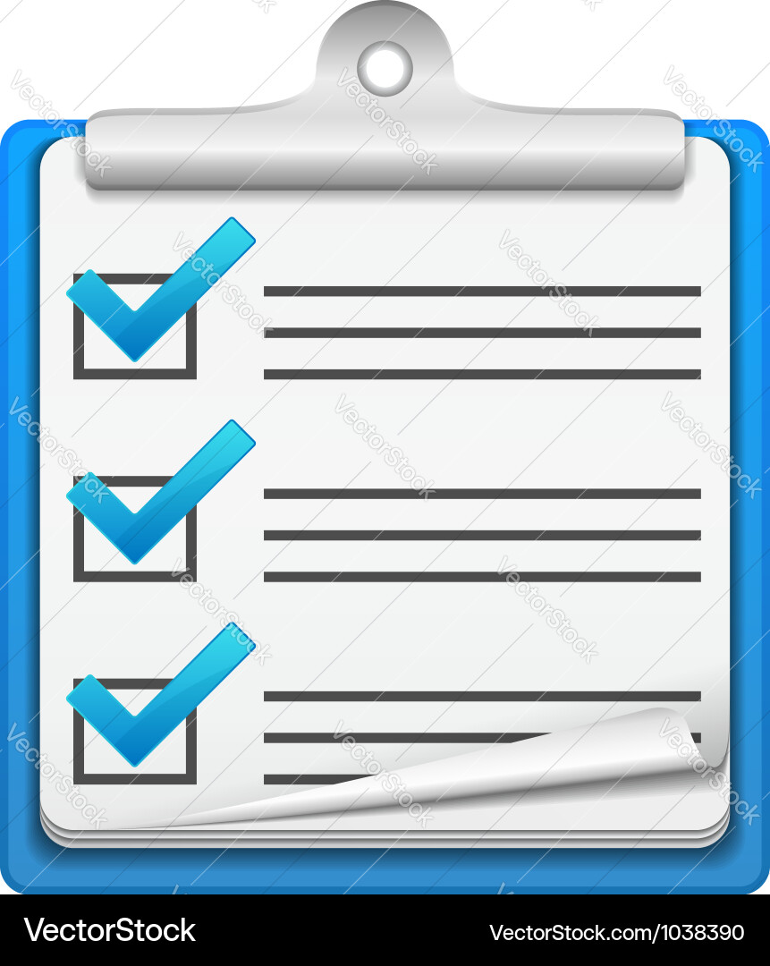 Prüfliste Icon Lizenzfreies Vektorbild - VectorStock