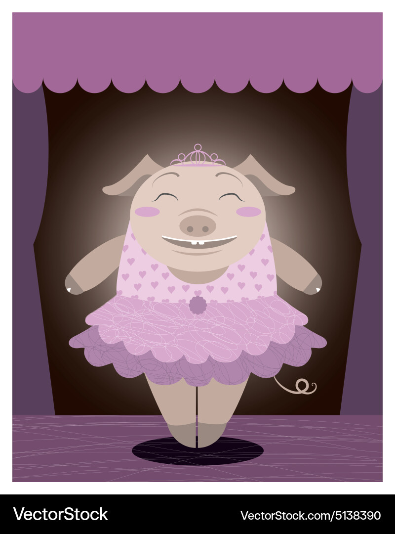 Dancing pig Royalty Free Vector Image - VectorStock