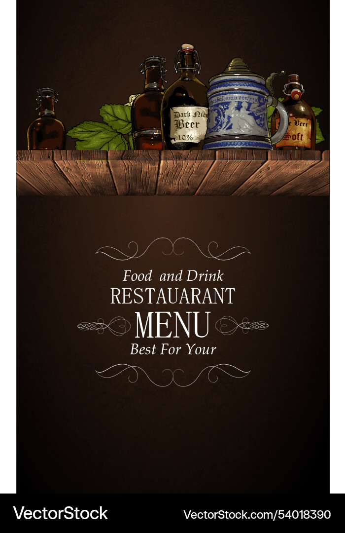 Design template restaurant food and drink menu Vector Image