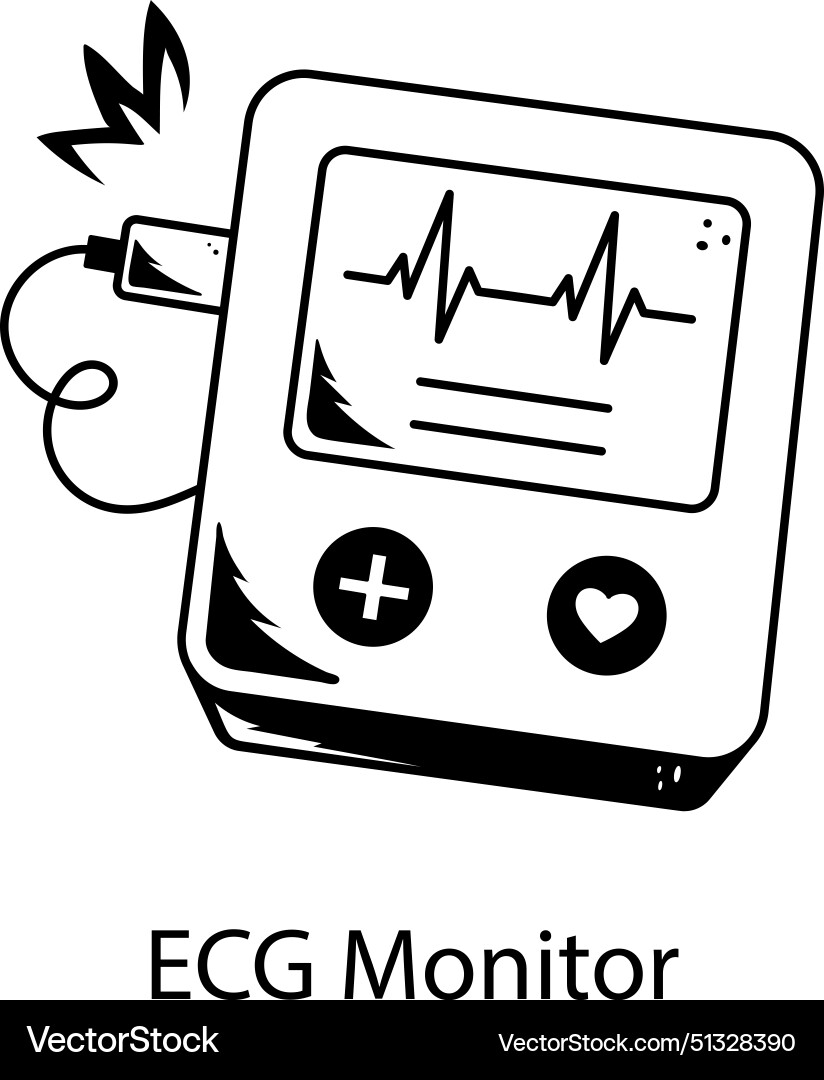 Ecg monitor Royalty Free Vector Image - VectorStock