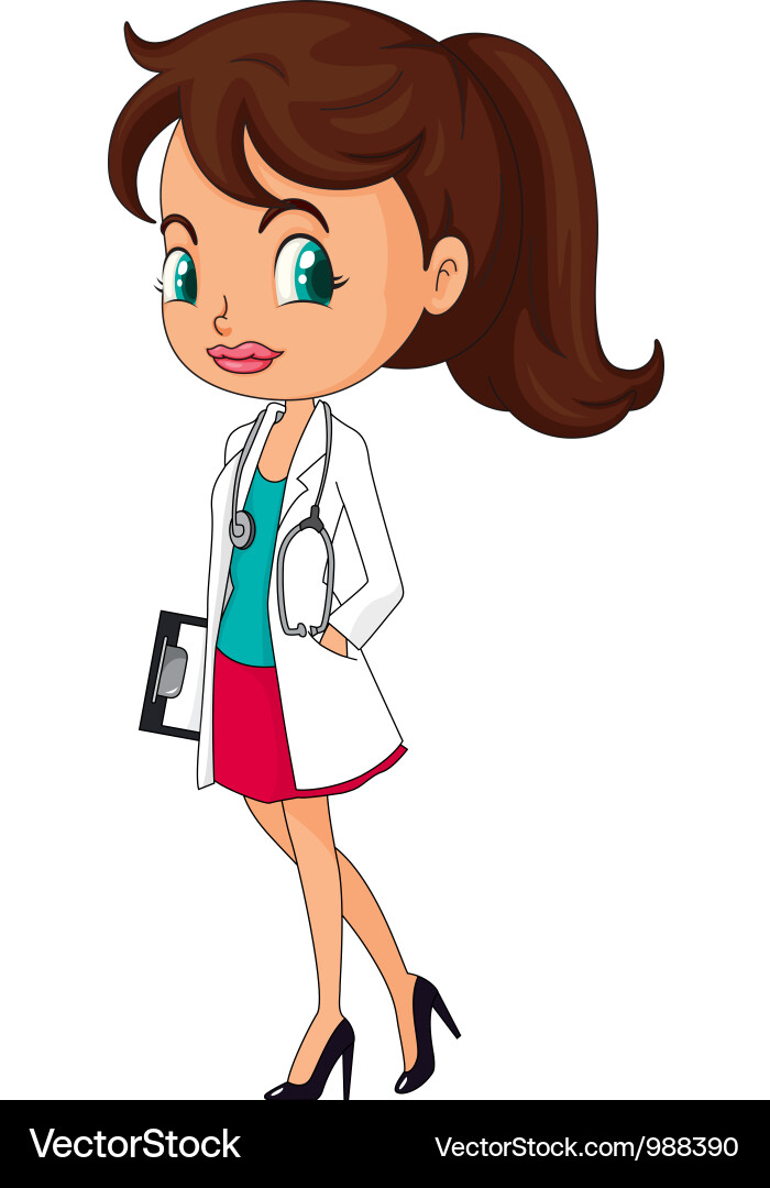 Female doctor Royalty Free Vector Image - VectorStock