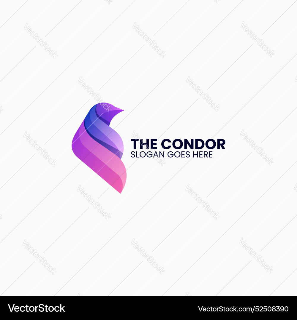 Logo eagle gradient colorful style Royalty Free Vector Image