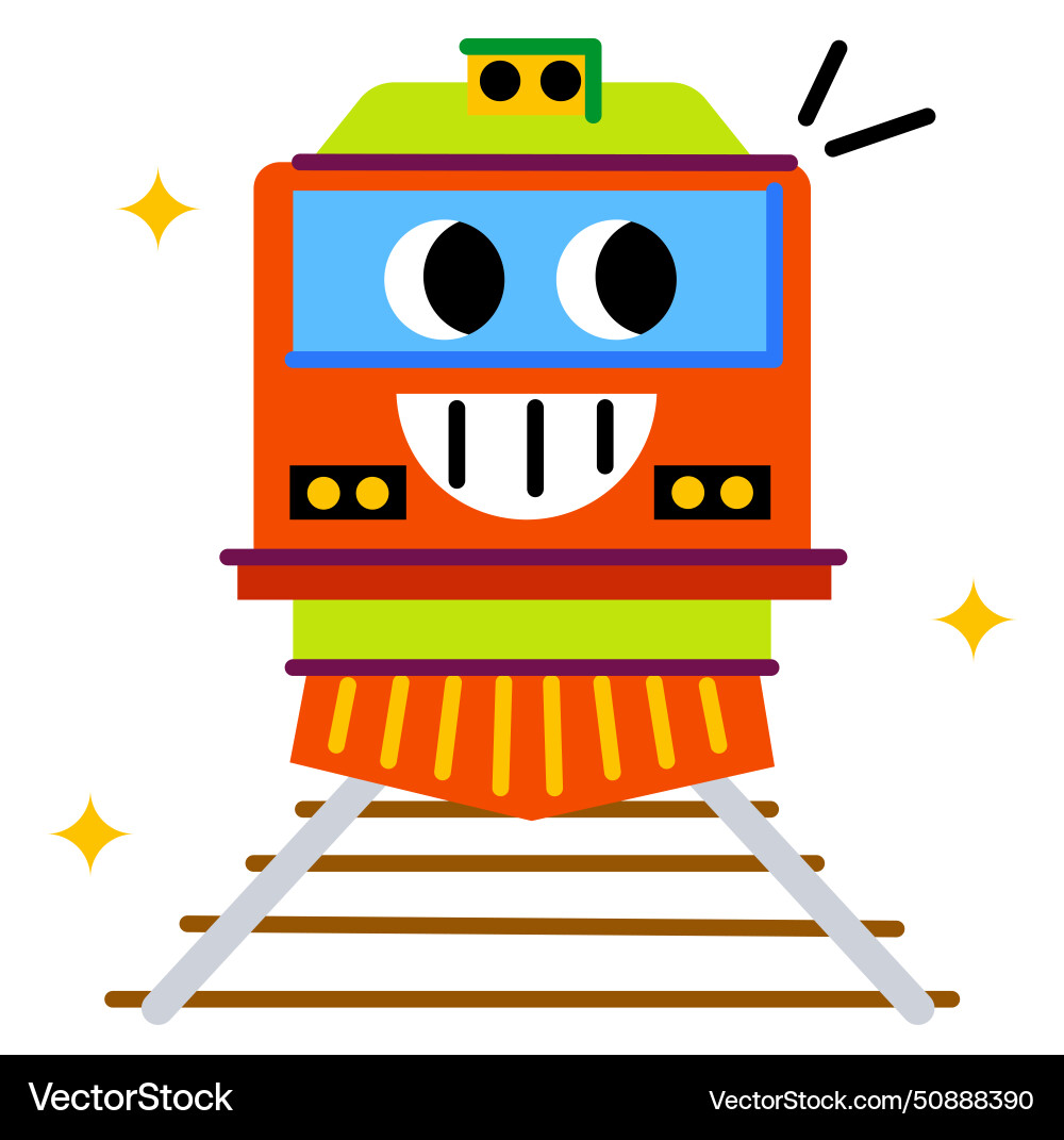Railway train Royalty Free Vector Image - VectorStock