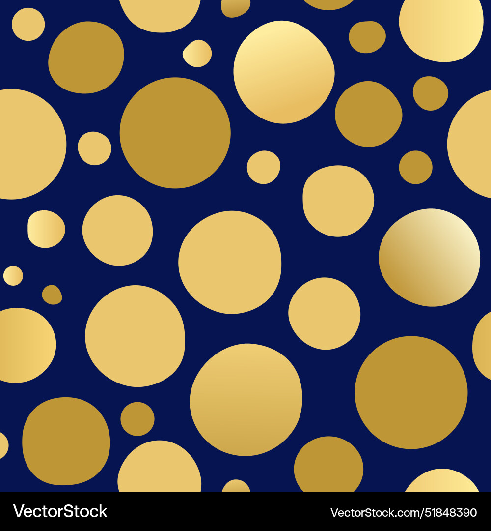 Seamless pattern with polka golden dots Royalty Free Vector