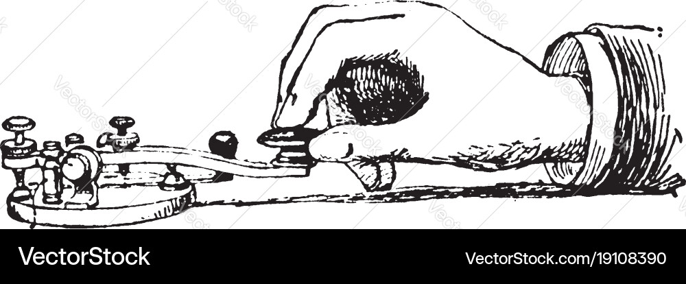 Telegraph key vintage Royalty Free Vector Image