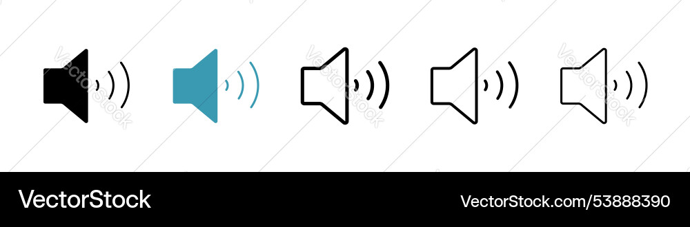 Volume-Symbol-Set Lizenzfreies Vektorbild - VectorStock