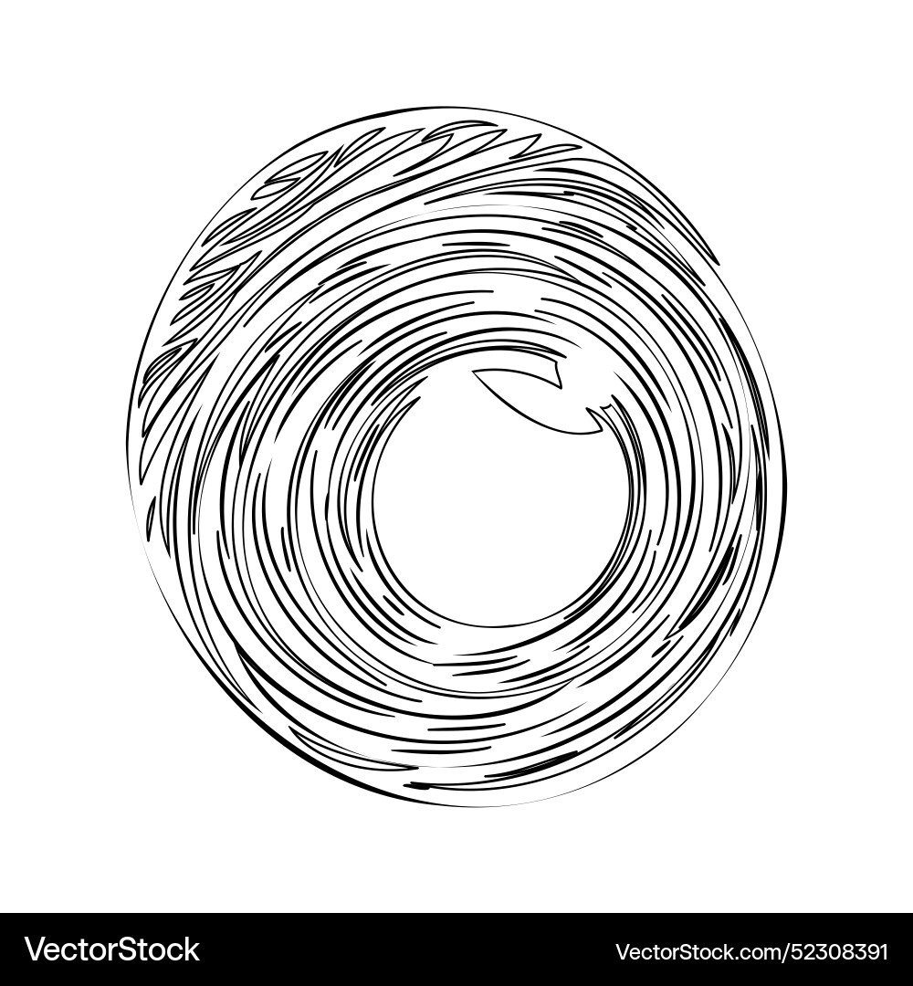 Black hole outline sketch Royalty Free Vector Image