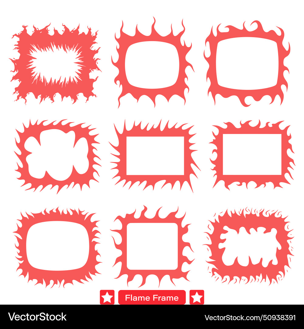 Blazing beauty intriguing flame silhouettes Vector Image