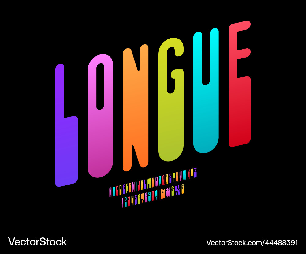 Condensed font Royalty Free Vector Image - VectorStock