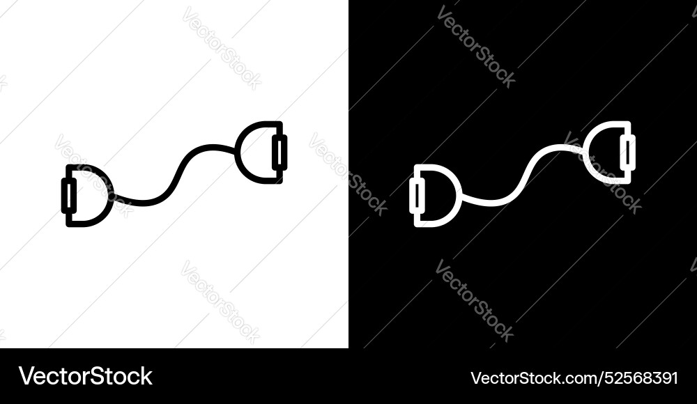 Exercise bands icon set on white background Vector Image